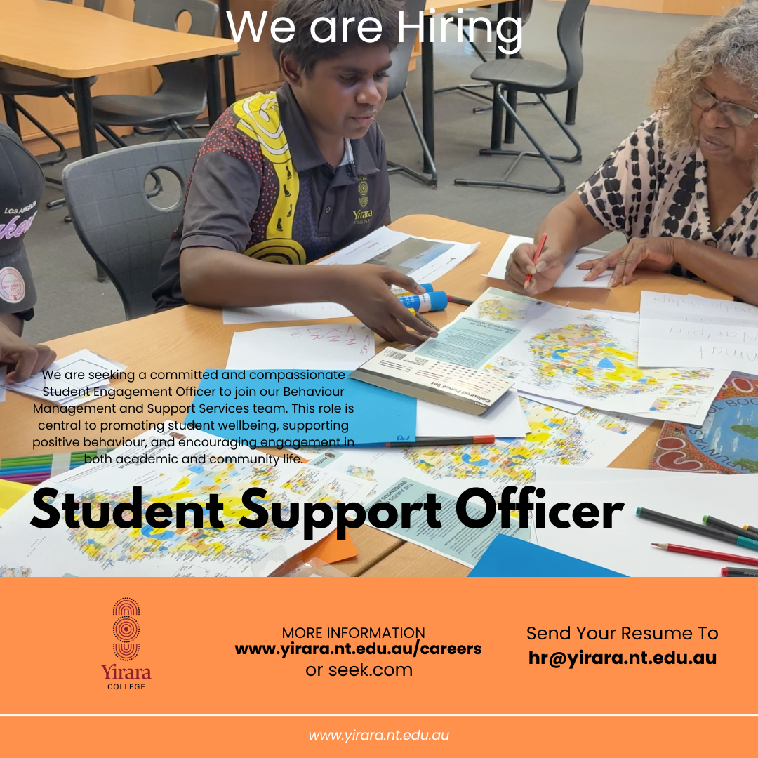 Student Support Officer – Yirara College